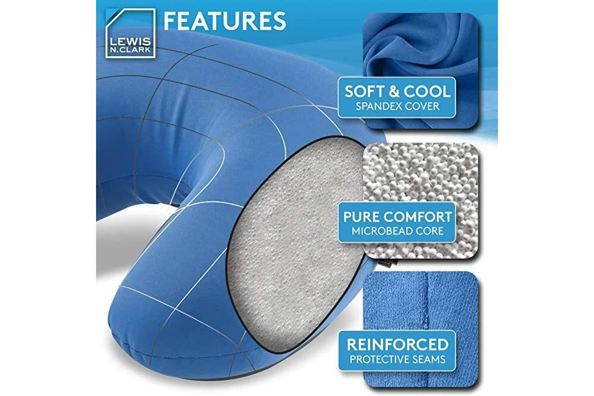 MICROBEAD SOFT PILLOW - BLUE – Tom & Bridget Boutique