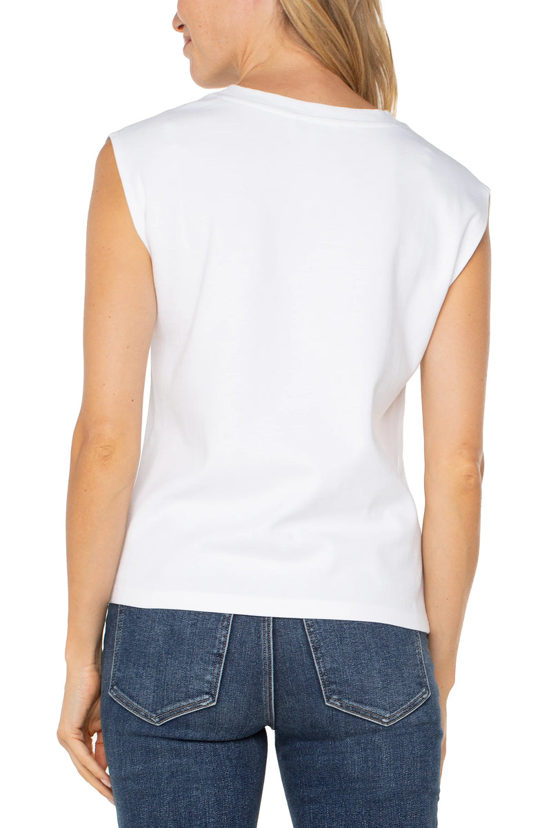 Cap Sleeve Dolman Top with Embroidery - White – Tom & Bridget Boutique