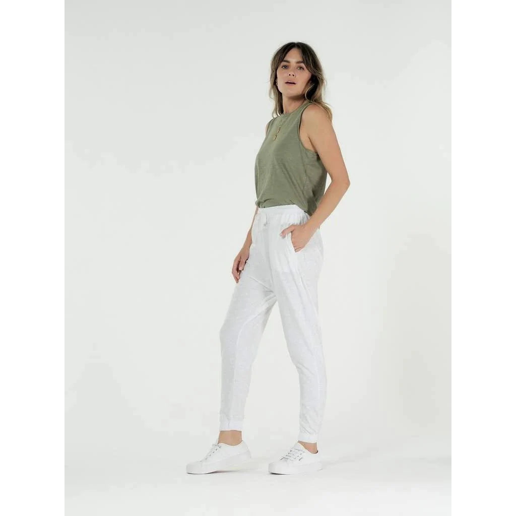AYBREY JOGGER - WHITE - clearance – Tom & Bridget Boutique